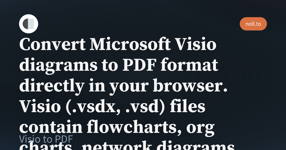 Visio to PDF - Free Online PDF Tool | noll
